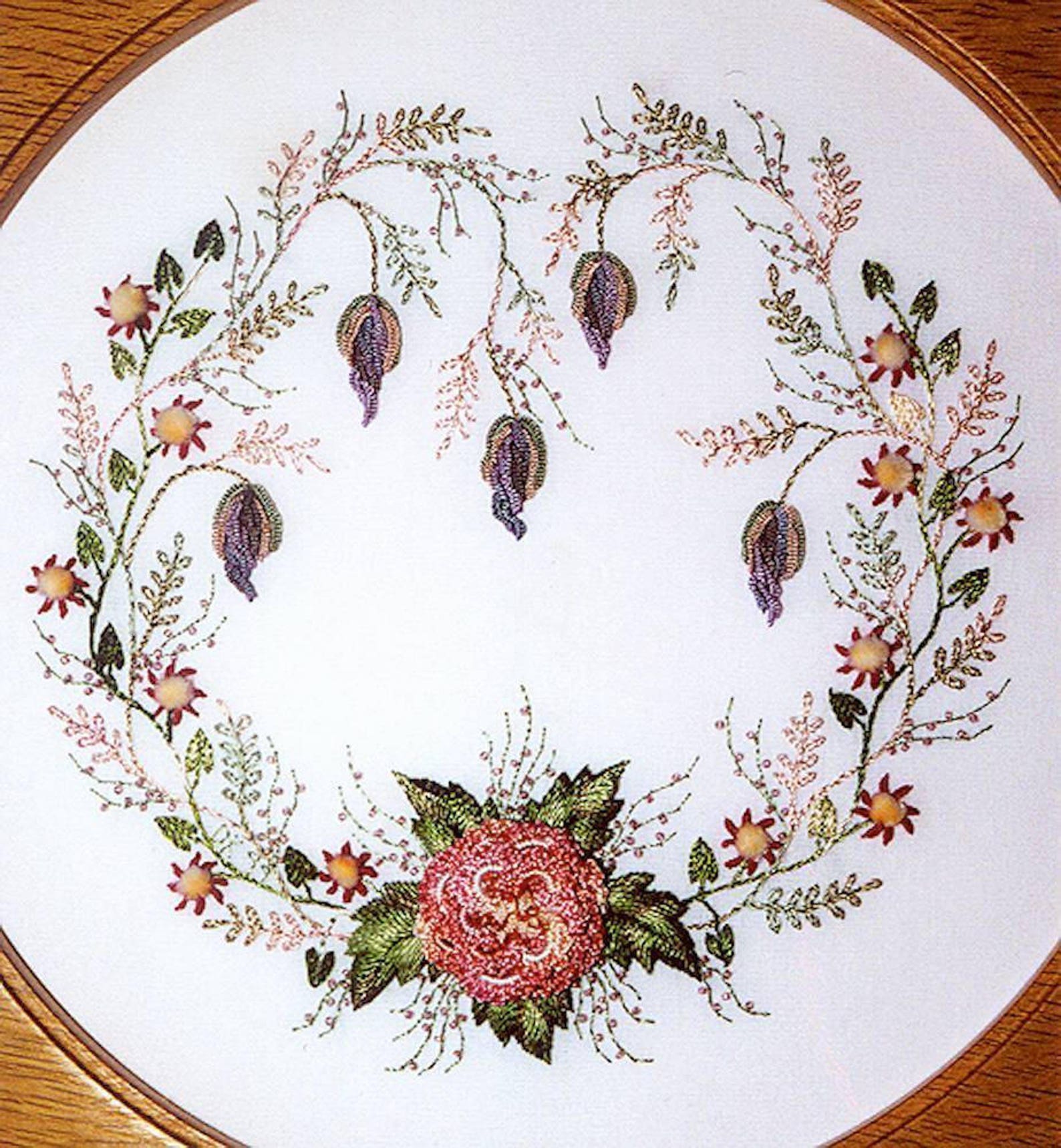 DK Designs Brazilian Embroidery-#3834 Double Ruffled Peony-pattern With ...