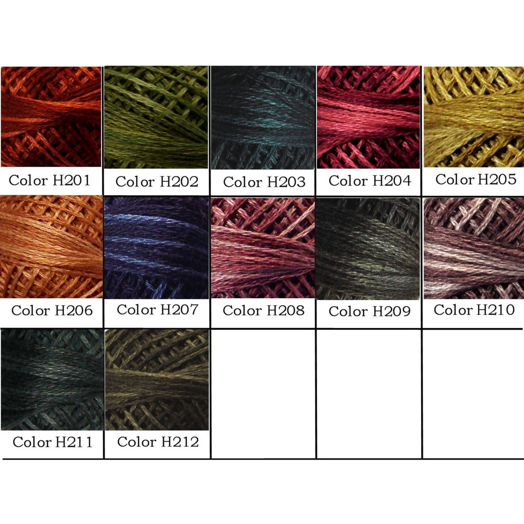 Valdani 3-ply Stranded Floss/variegated - Colors H201 Thru H212 - Etsy