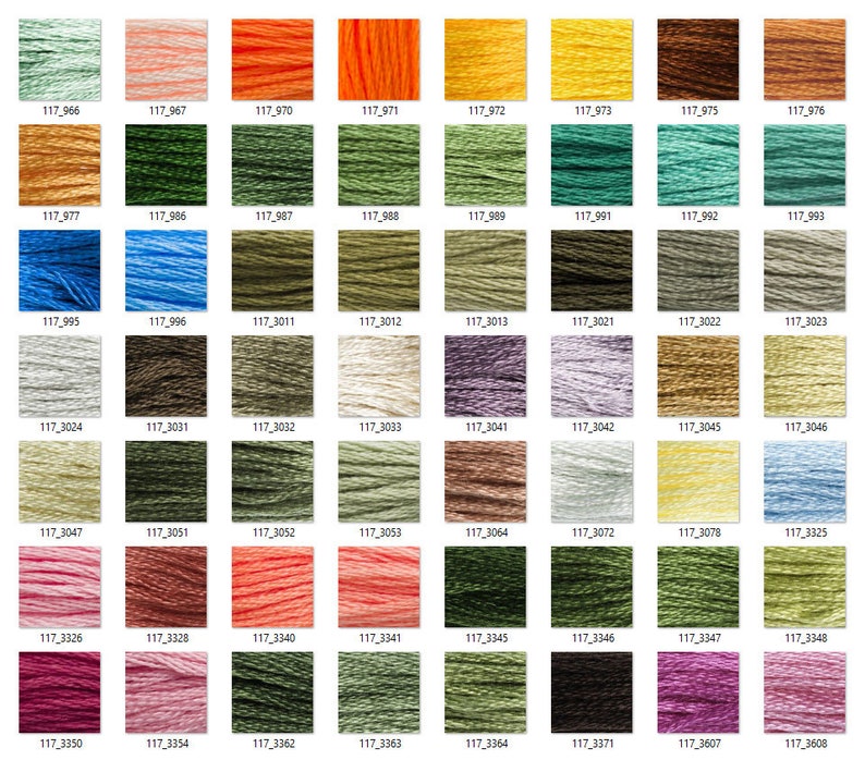 DMC Floss Six Strand 3011-3770 choose Color - Etsy
