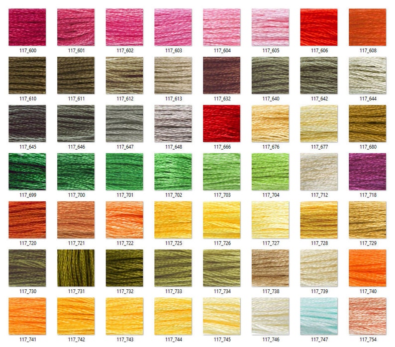 DMC Floss Six Strand 738-892 choose Color - Etsy