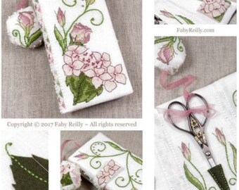 FABY REILLY DESIGNS cherry Blossom Cushion Counted Cross Stitch Pattern ...