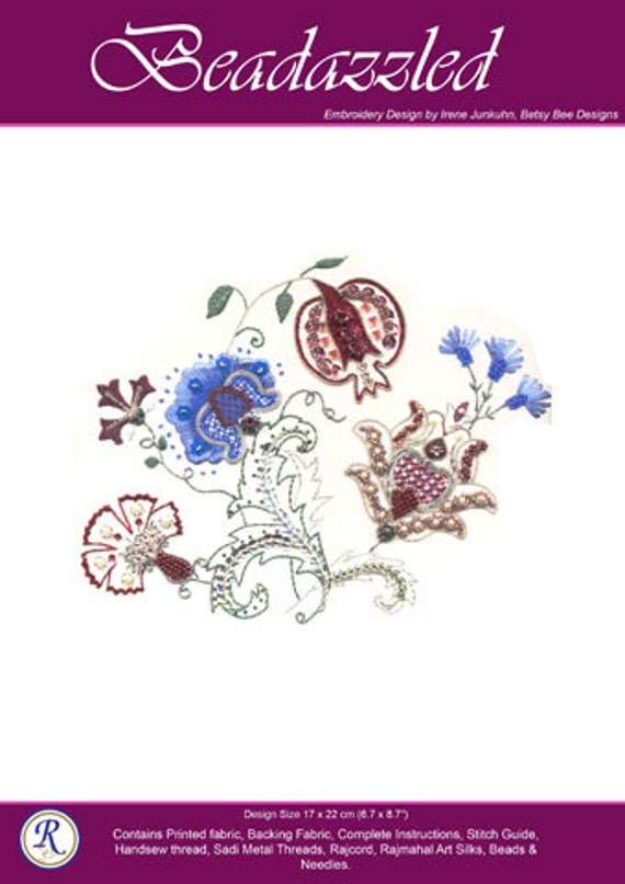 Bedazzled Embroidery Kit Design by Irene Junkuhn Art Silk - Etsy