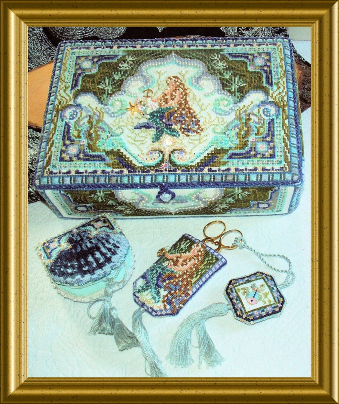 Chatelaine Design - Mermaid Treasure Box - Cross Stitch Pattern - Etsy