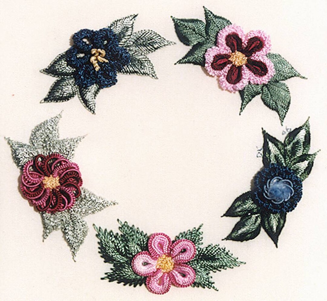 DK Designs Brazilian Embroidery- #3820 Fun Flowers -pattern With Fabric ...