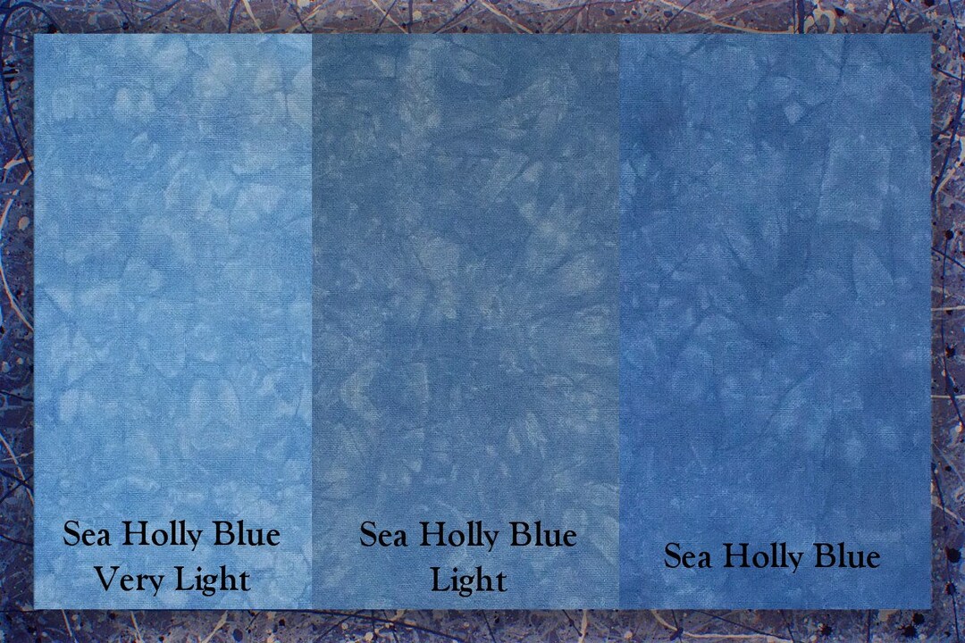 Hand-dyed 14 Ct, 16 Ct, 18 Ct Aida Cloth, Sea Holly Blue - Garibaldi's ...