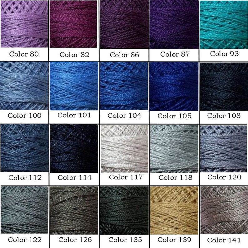Valdani Perle Cotton Balls/solid Colors 1 Thru 141 Size 5 - Etsy