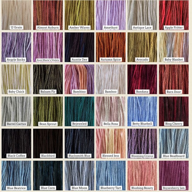 Classic Colorworks Hand Dyed Cotton Thread Colors A-B - Etsy