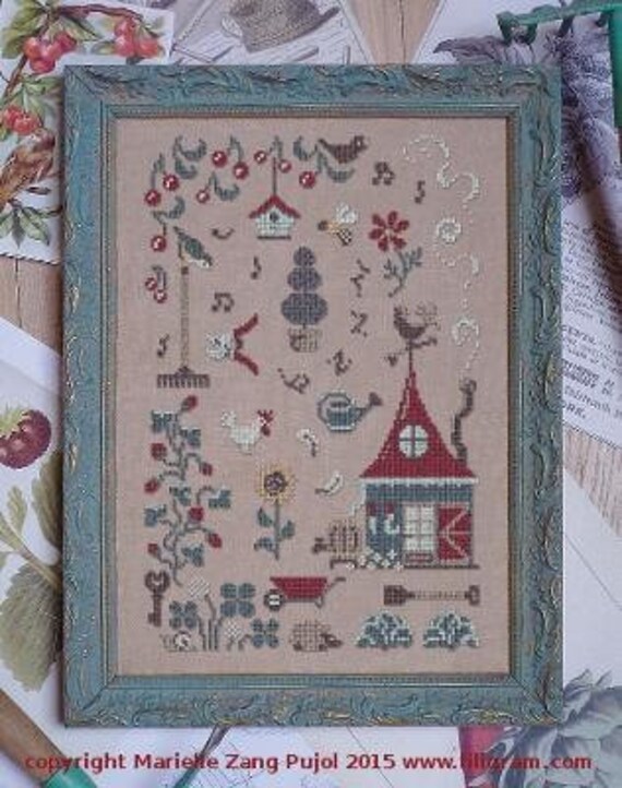 Filigram in My Garden There is Cross Stitch Pattern - Etsy