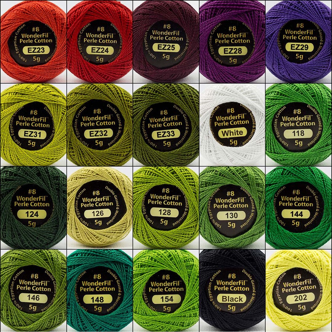 Eleganza/wonderfil Size 8 Perle Cotton Colors 23-202 **choose Color ...