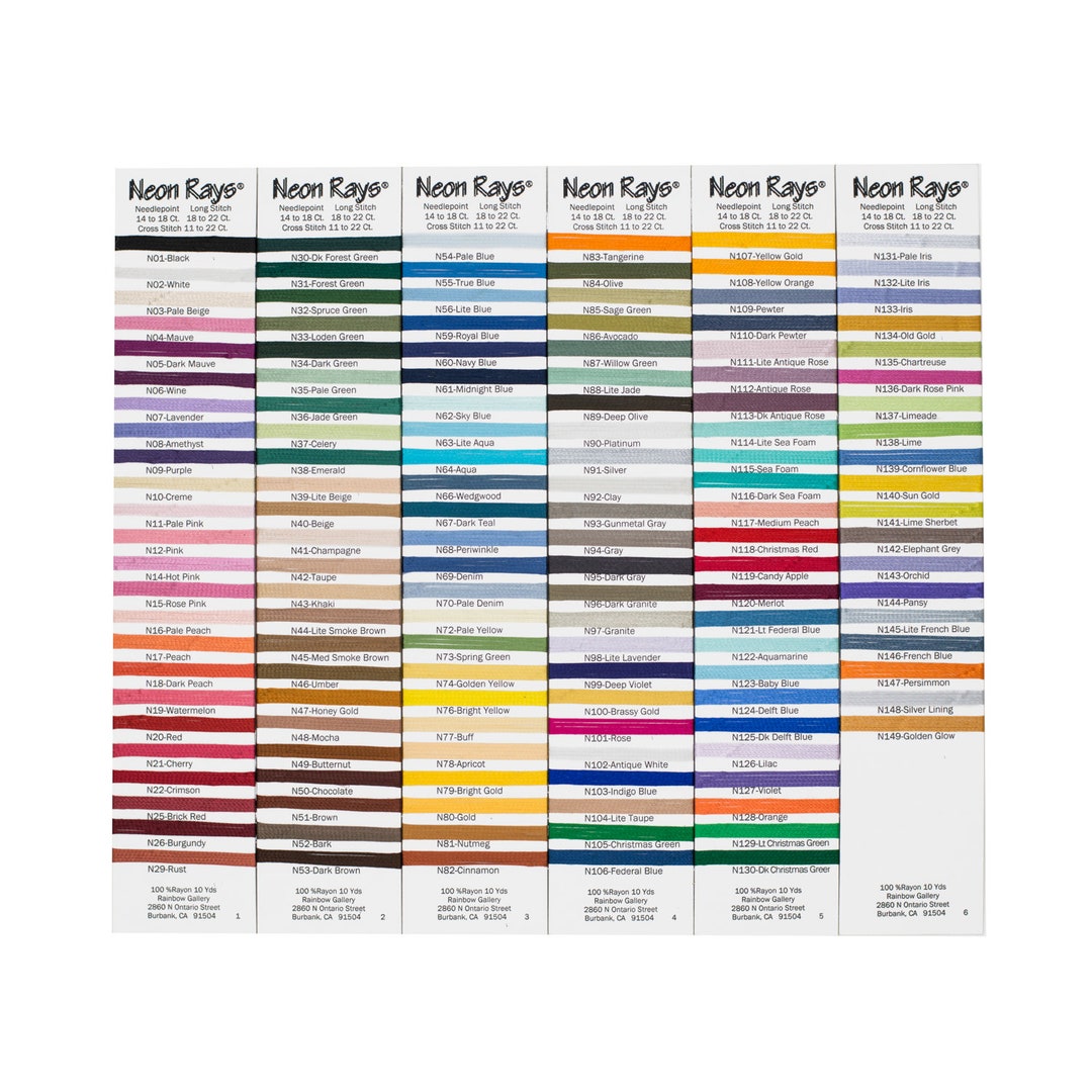 Rainbow Gallery Threads - Neon Rays - N01-N93 **choose Color** - Etsy