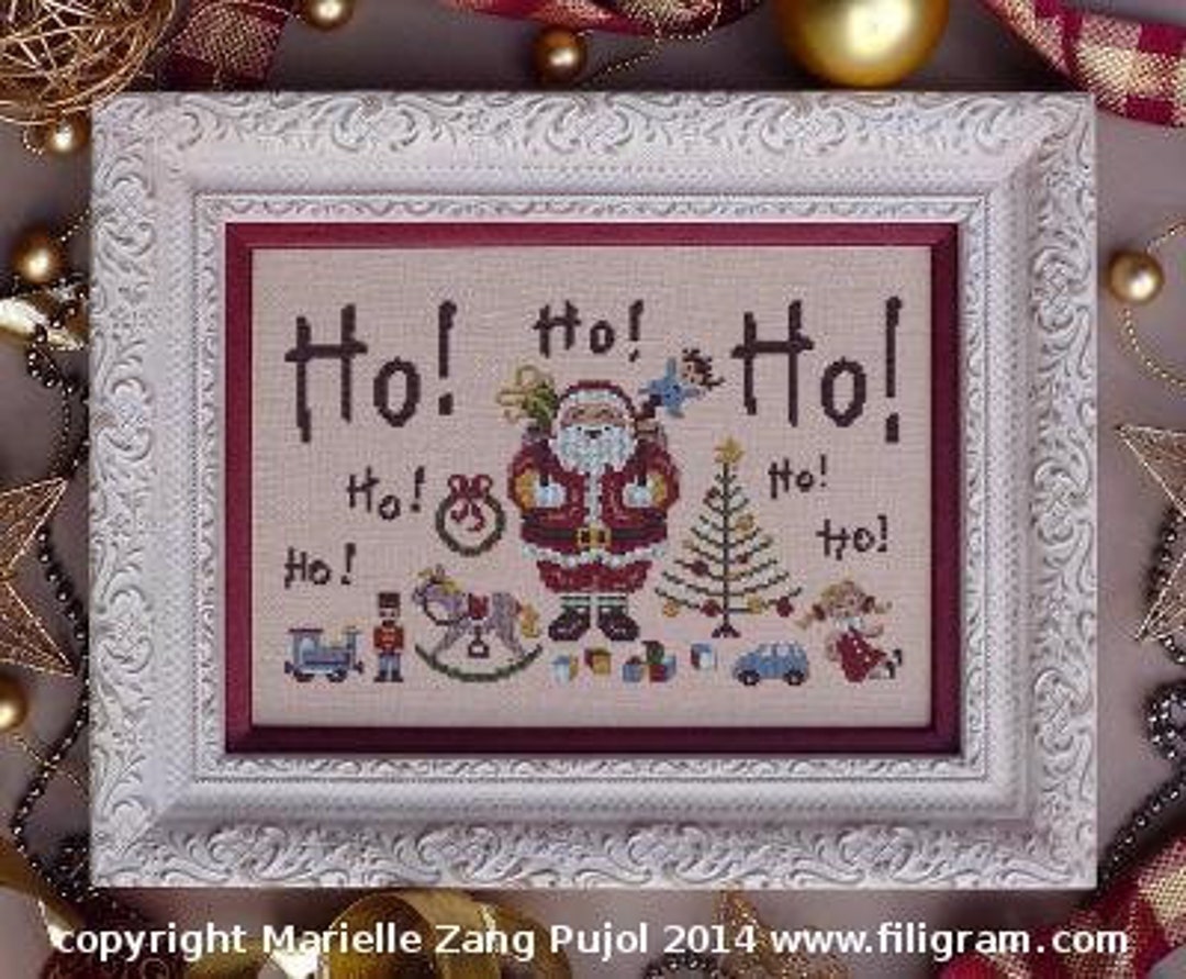 Filigram Ho Ho Ho Cross Stitch Pattern silk Pack Sold Separately - Etsy