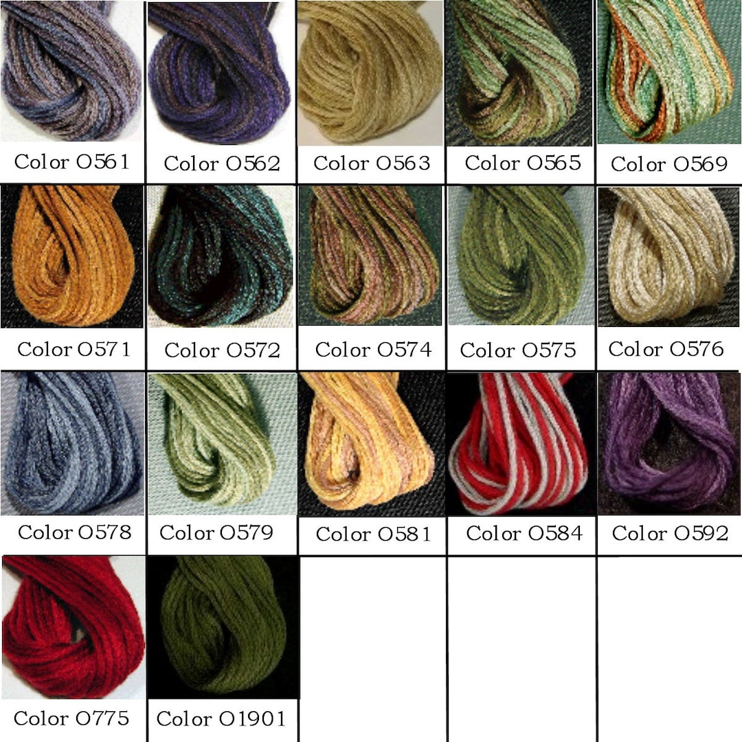 Valdani 6-ply Stranded Floss/variegated - Colors O560 Thru O775, O1901 ...