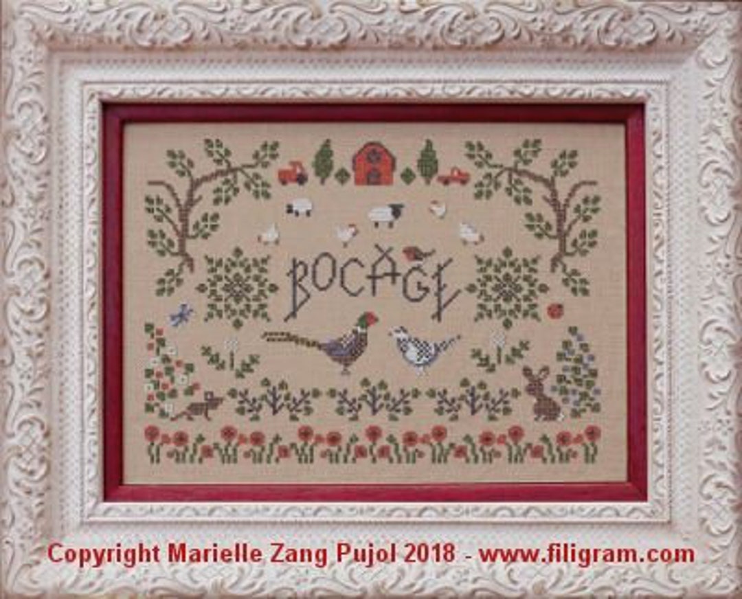 Filigram Bocage Cross Stitch Pattern - Etsy