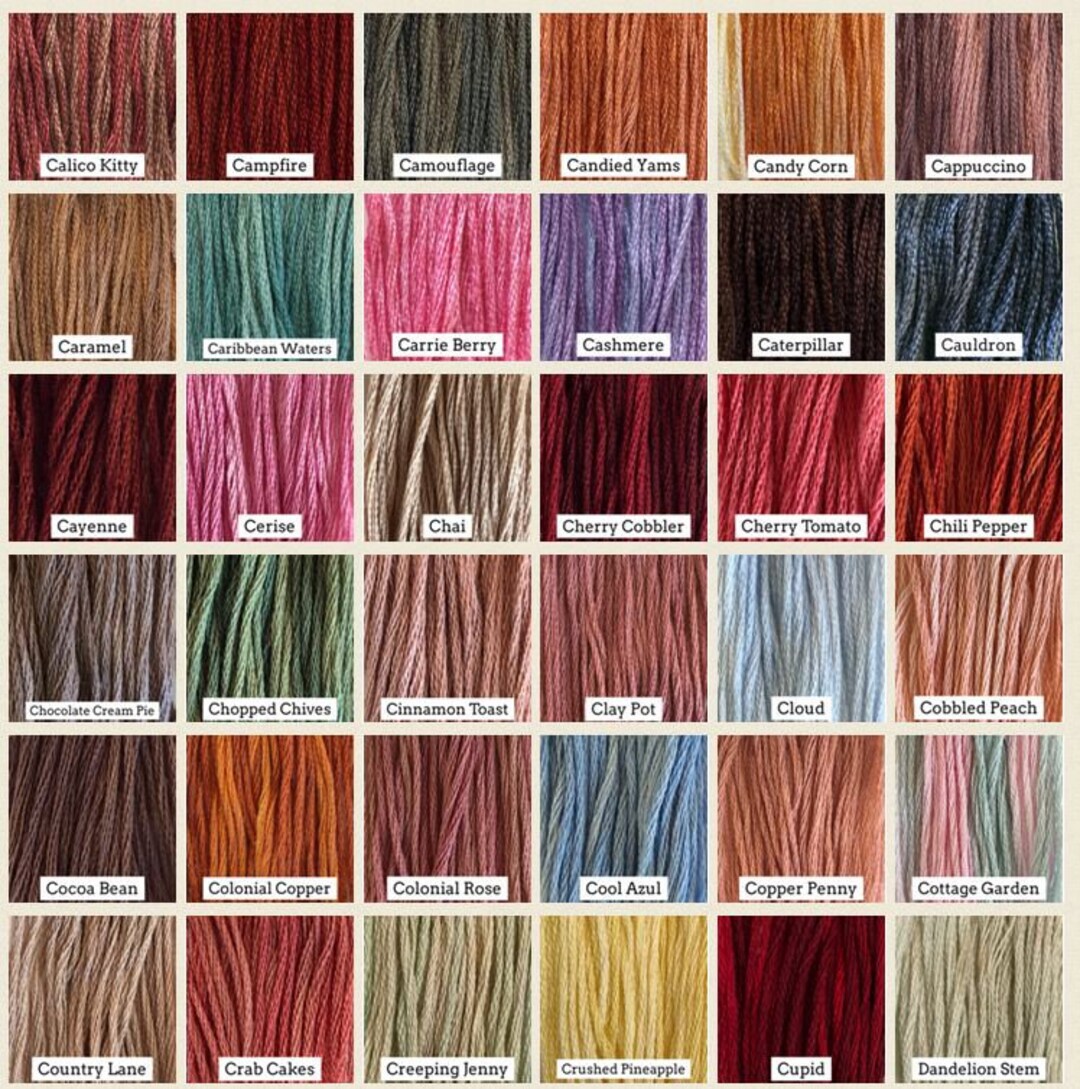 Classic Colorworks - Hand Dyed Cotton Thread - Colors C-D - Etsy