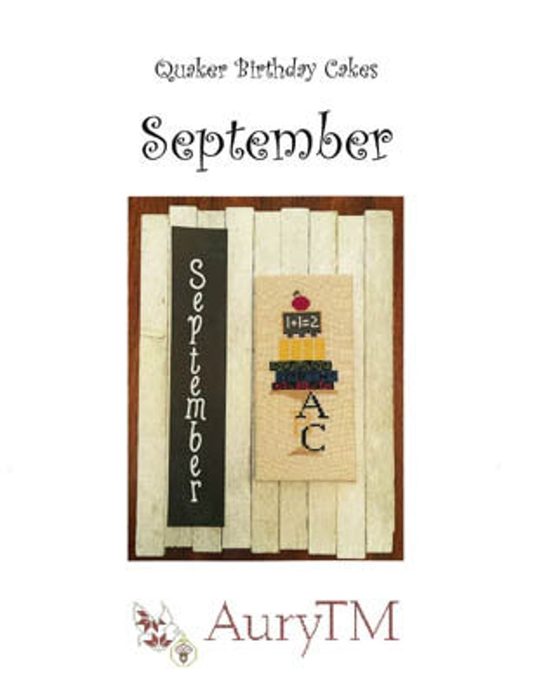Aury TM Designs Quaker Birthday Cakes September Cross Stitch Pattern - Etsy