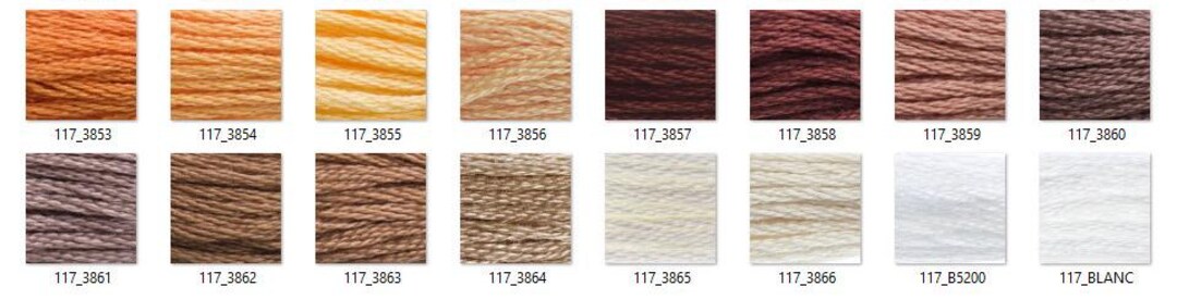 DMC Floss Six Strand 3858-white *choose Color* - Etsy