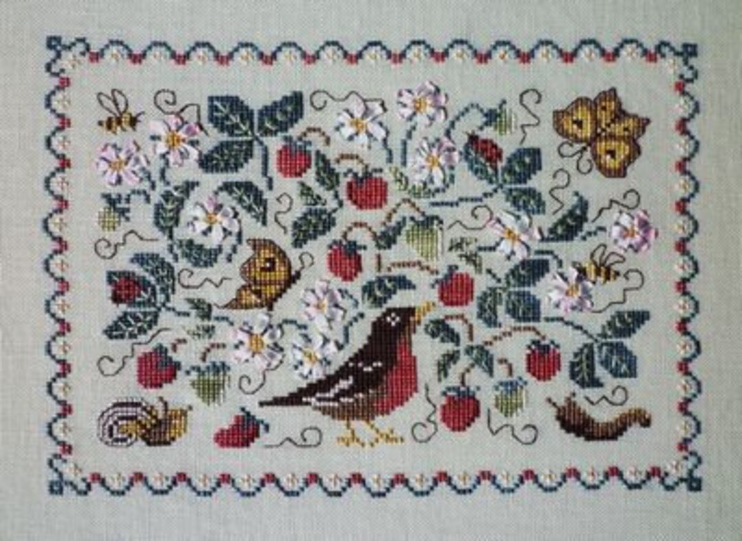 Filigram - Strawberry Plant - Cross Stitch Pattern - Etsy