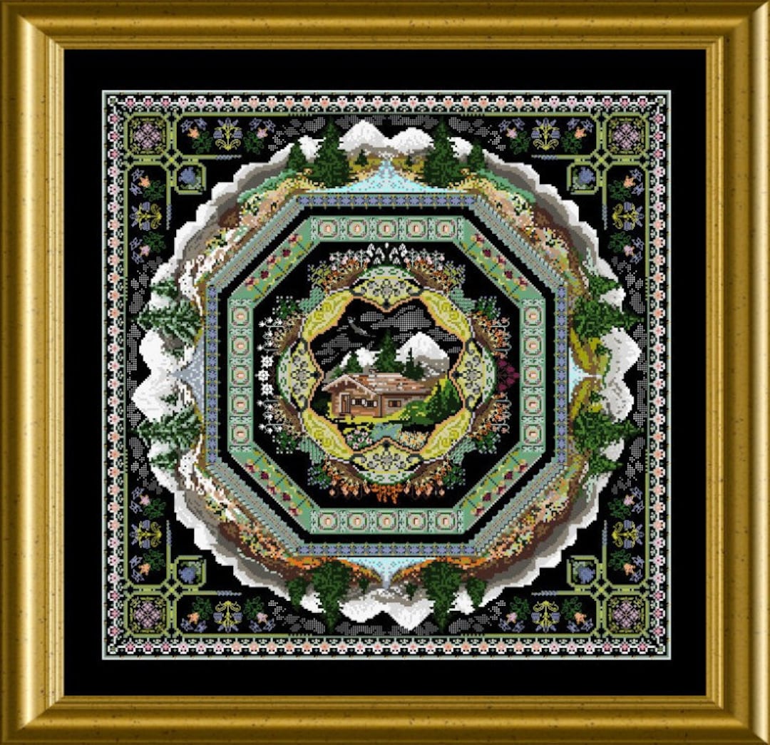 Chatelaine Design - Alpine Garden Mandala - Cross Stitch Pattern - Etsy