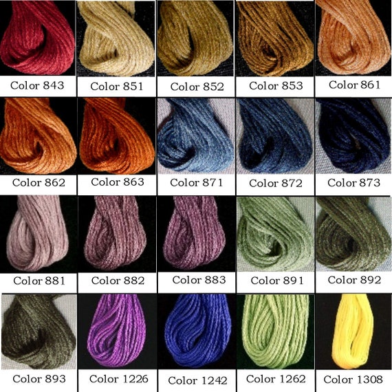 Valdani Color Chart Valdani 3 Ply Stranded Floss/variegated Colors