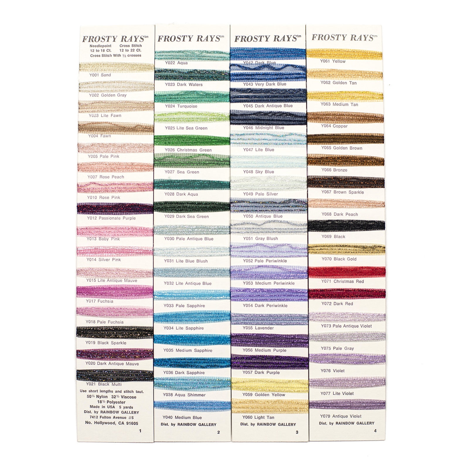 Rainbow Gallery Threads Frosty Rays Y001-Y061 Choose - Etsy