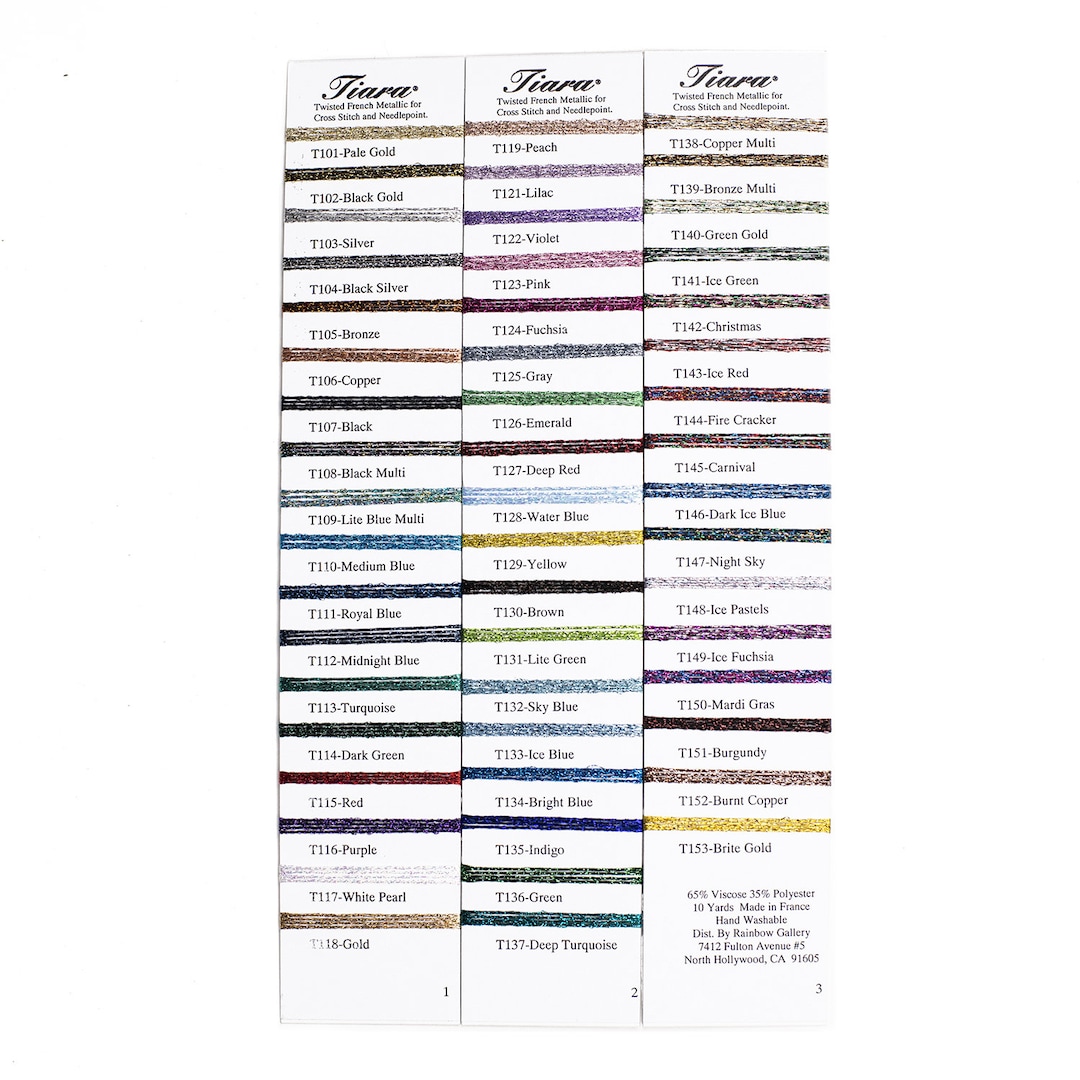 Rainbow Gallery Threads - Tiara - T101-T153 ** Choose Color** - Etsy