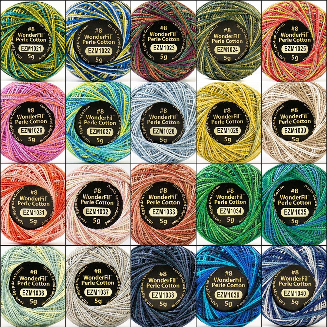 Eleganza/wonderfil Size 8 Perle Cotton Colors 1021-1040 **choose Color ...