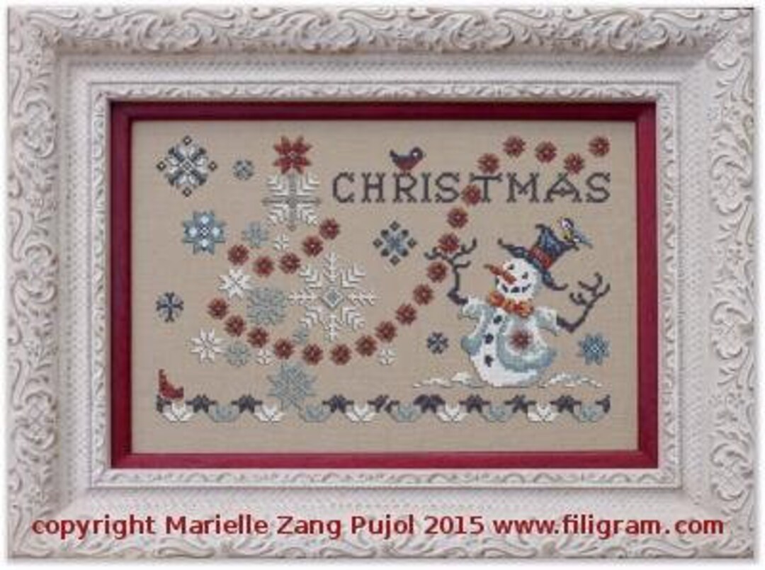 Filigram Christmas and Snowflakes Cross Stitch Pattern silk Pack Sold ...