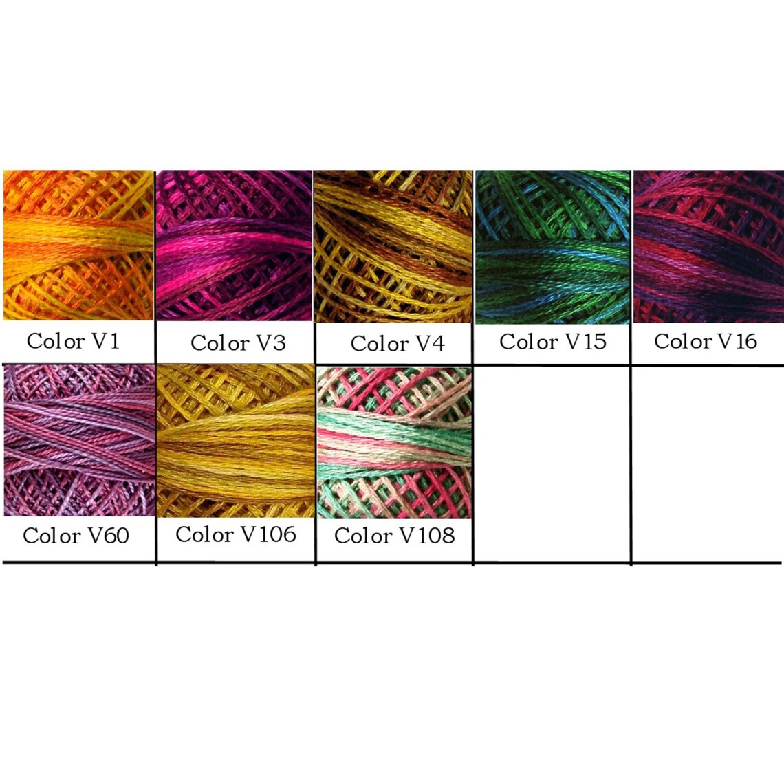 Valdani 3-ply Stranded Floss/variegated Colors V1 Thru V108 - Etsy