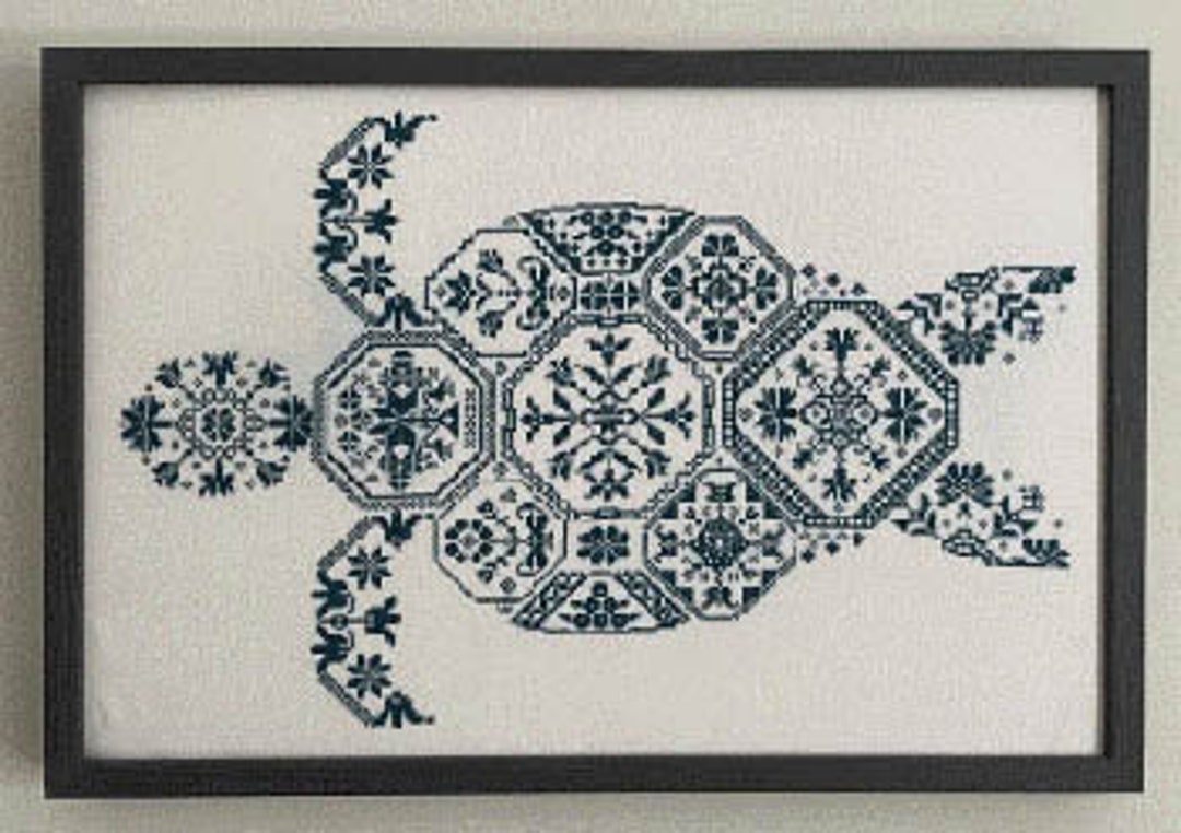 Aury TM Designs - Quaker Turtle - Cross Stitch Pattern - Etsy