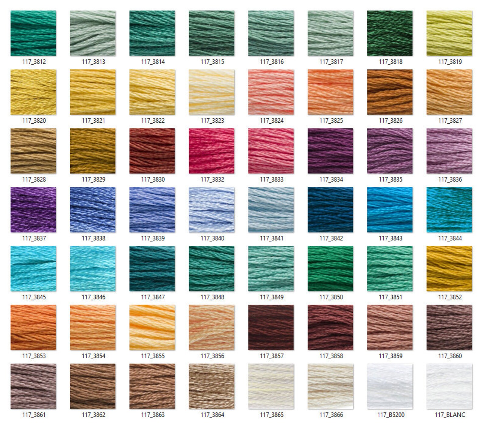 DMC Floss Six Strand 3771-3857 choose Color - Etsy