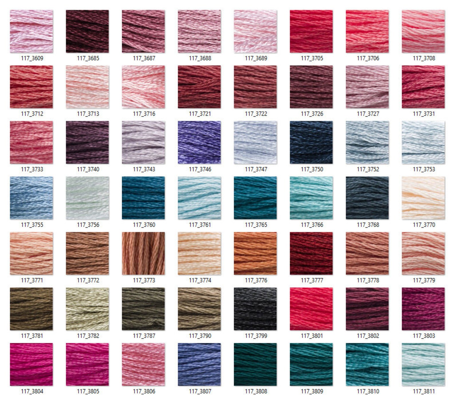 DMC Floss Six Strand 3771-3857 choose Color - Etsy