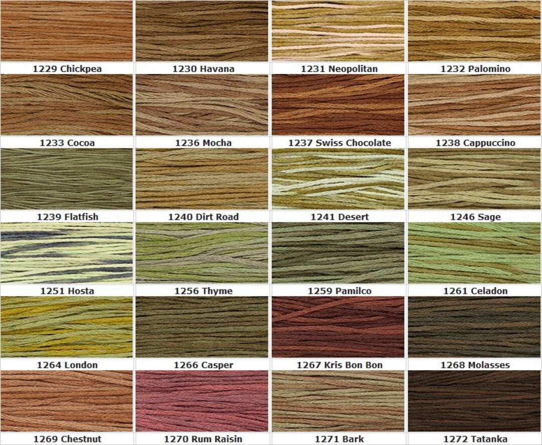 Weeks Dye Works 6-ply Floss, Colors 1229 Thru 2101 - Etsy