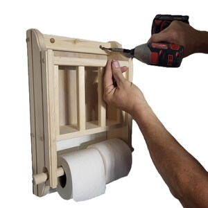 Unfinished Magazine Rack With Toilet Paper Holder - Etsy