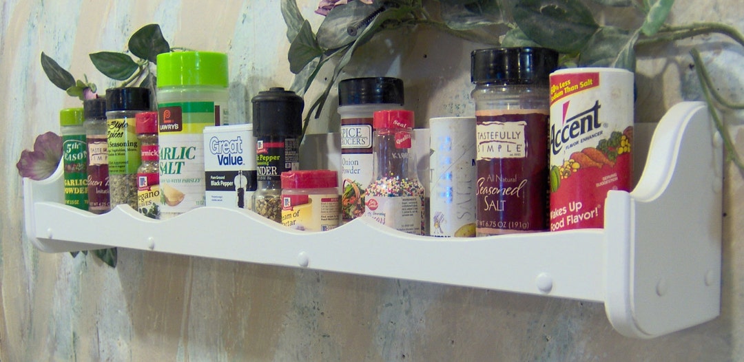 White 30 Inches Single Spice Rack for the Kitchen and Stove - Etsy