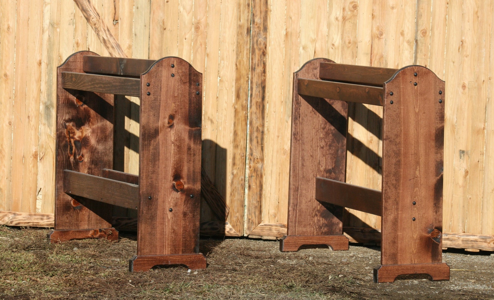 Solid Pine Saddle Stand is Red Mahogany Finished With Polyurethane ...