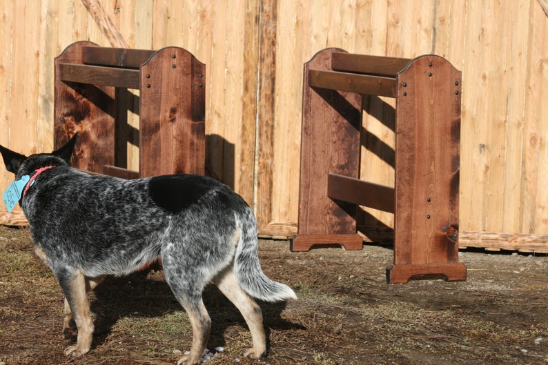 Red Mahogany Free Standing Saddle Stand Rack With Tray Ready | Etsy