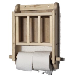 Unfinished Magazine Rack With Toilet Paper Holder - Etsy