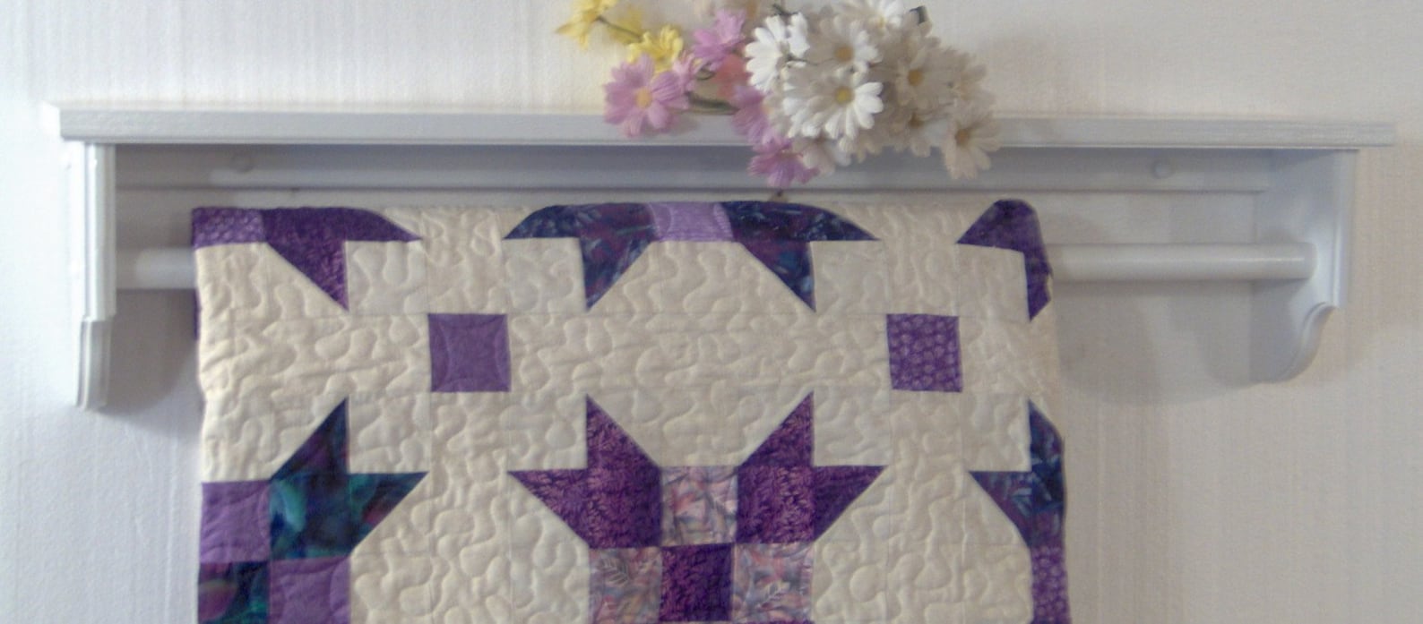 White 36 Inch Quilt Rod With Shelf - Etsy