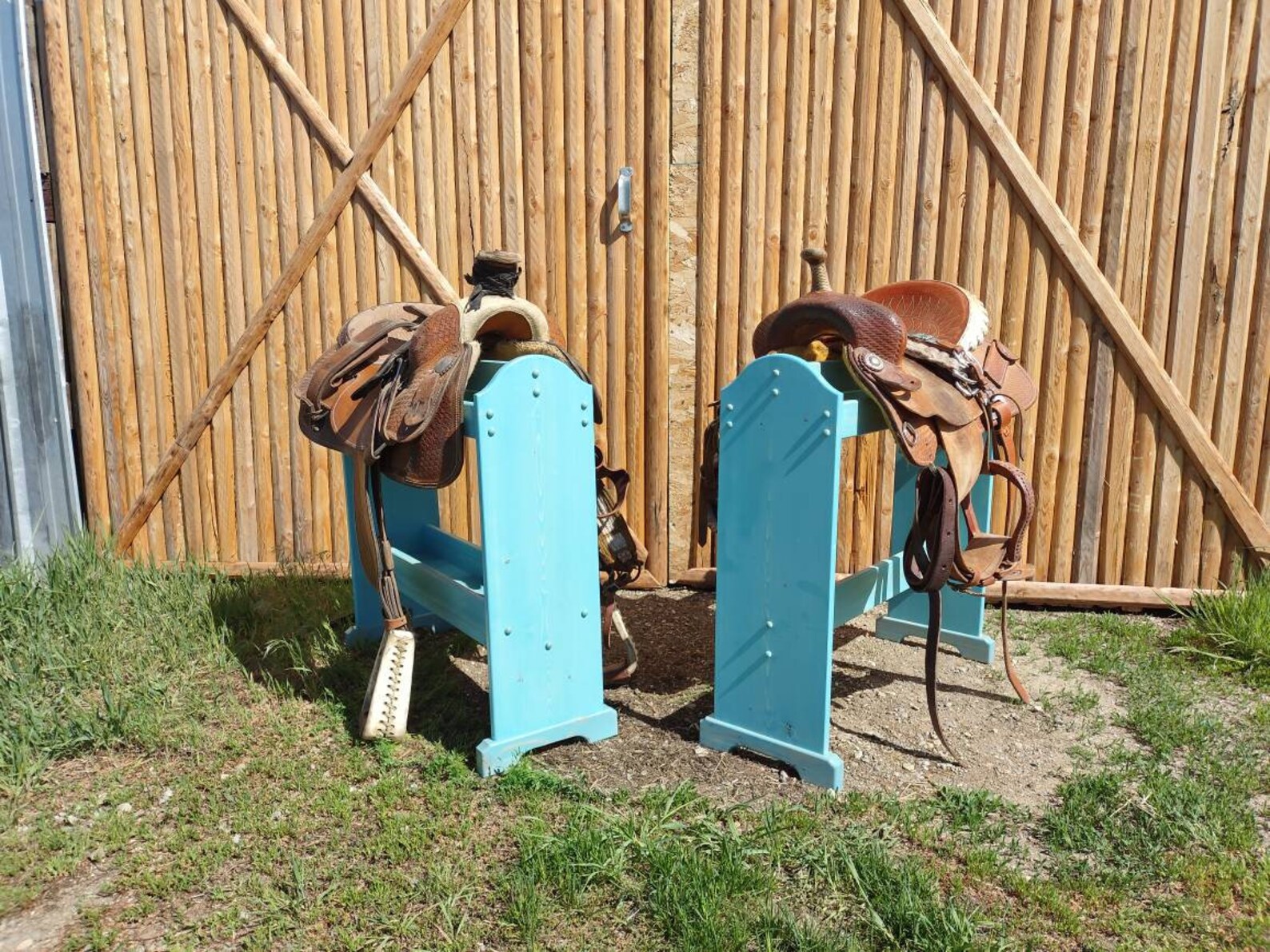 Aqua Stain Free Standing Saddle Stand Rack With Tray Ready to - Etsy