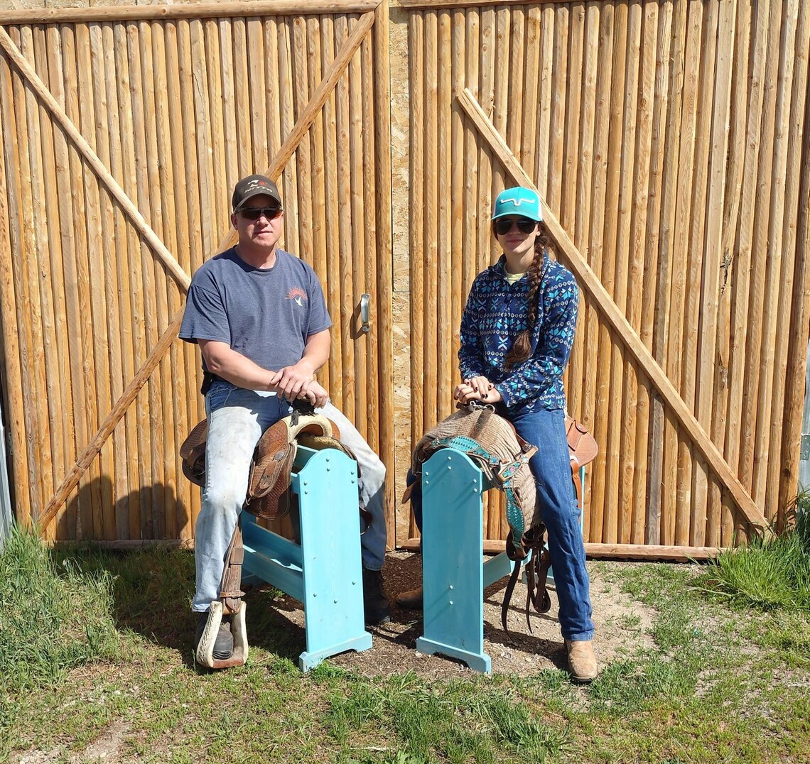 Aqua Stain Free Standing Saddle Stand Rack With Tray Ready to - Etsy