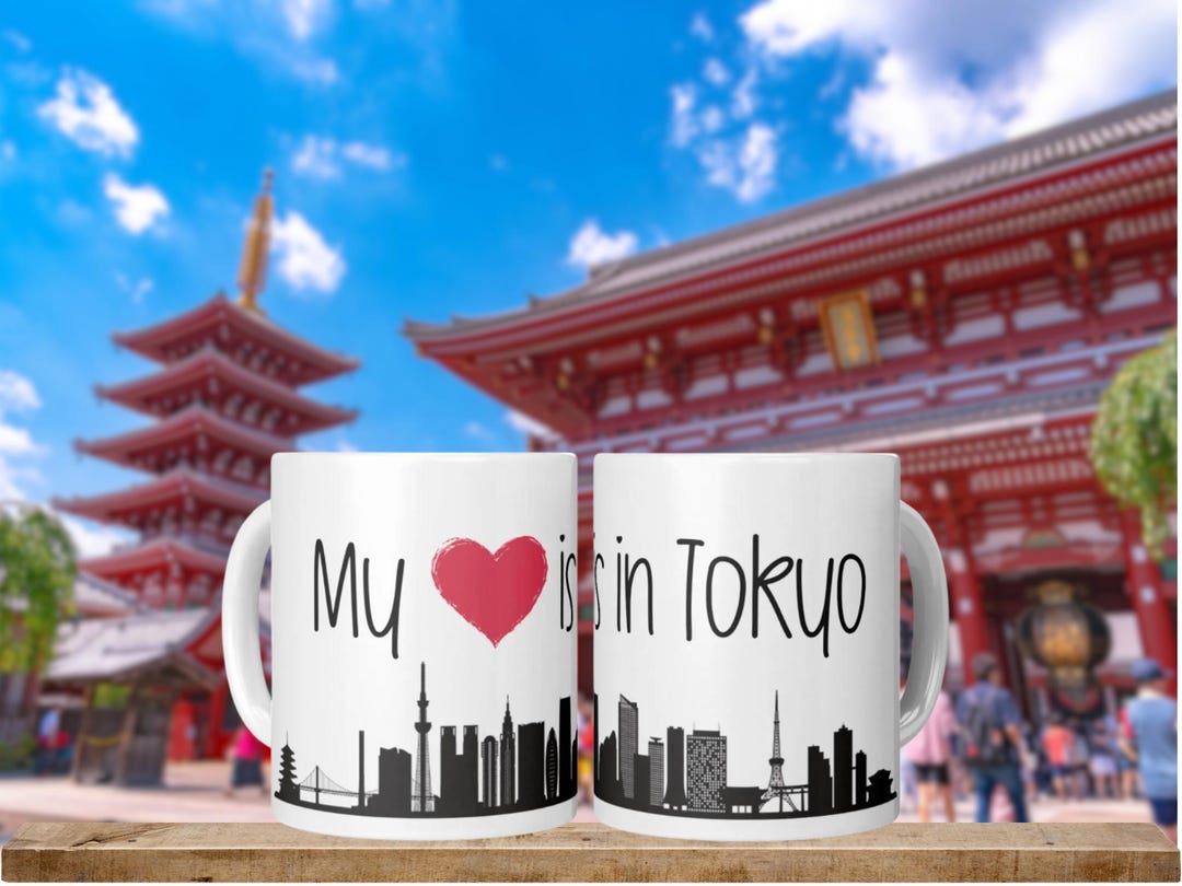 My Heart is in Tokyo Coffee Mug, Tokyo Tower Mug, Tokyo Skyline Mug ...