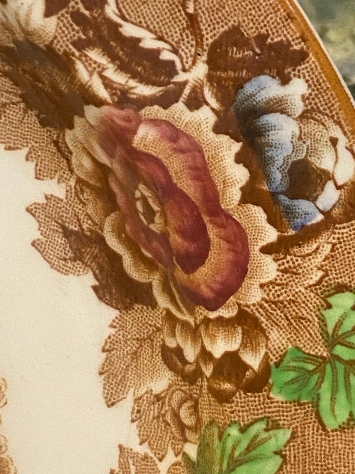 1920's Enoch Woods English Scenery Woods Ware Brown and White Plate. 9 ...