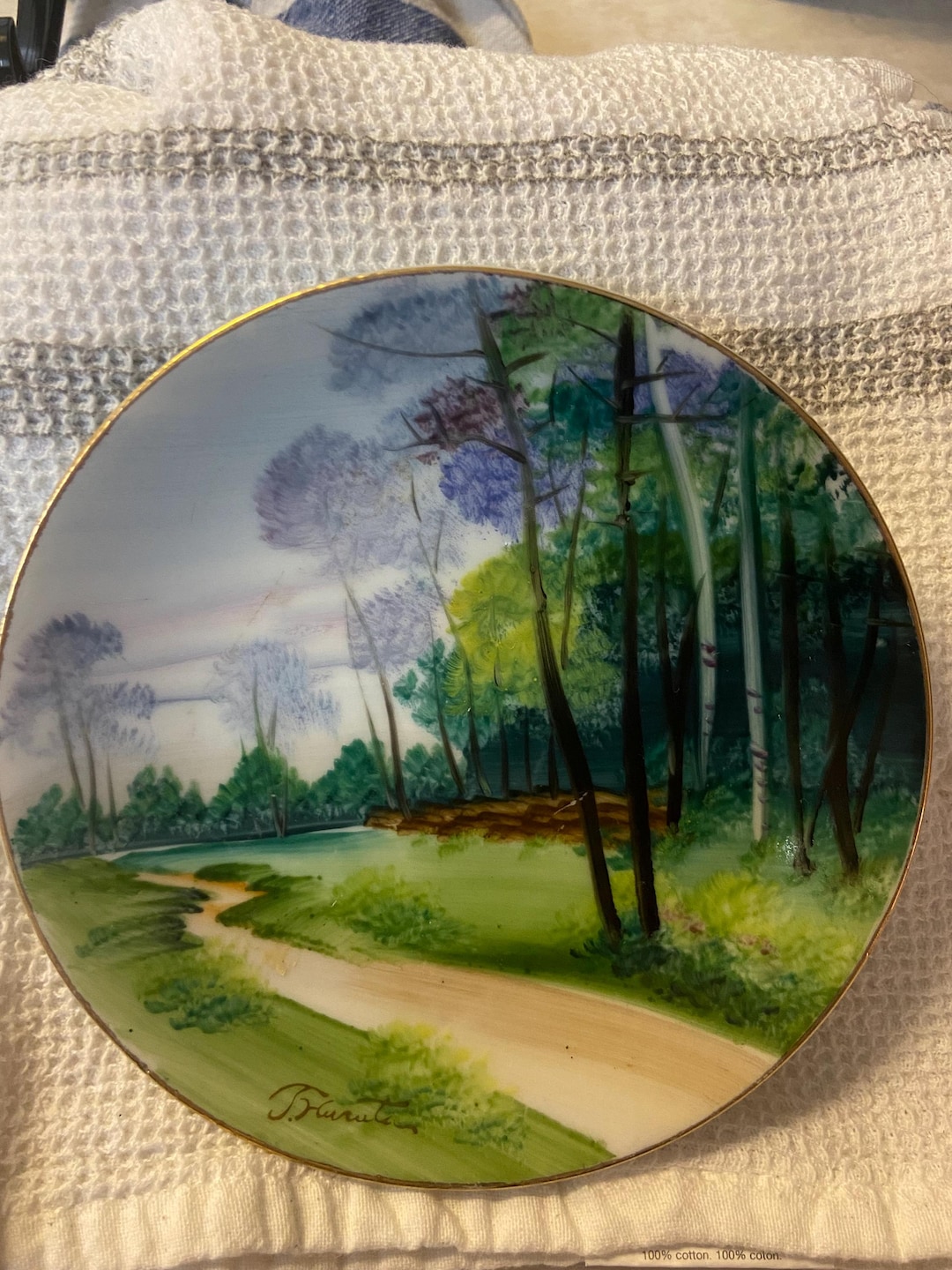 Japanese Plate, Hand Painted, Signed Hurata - Etsy