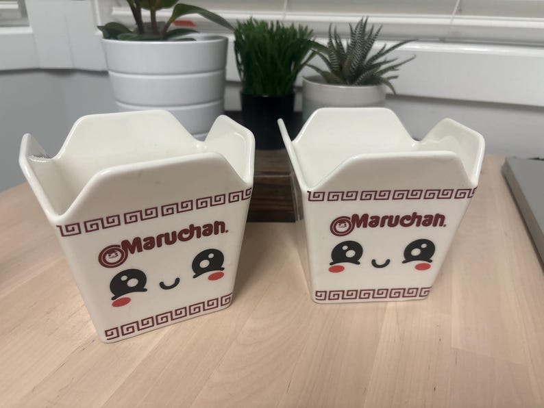 Maruchen Ramen Ceramic Take Out Box Bowl Mad Engine Nevelty Kitch - Etsy