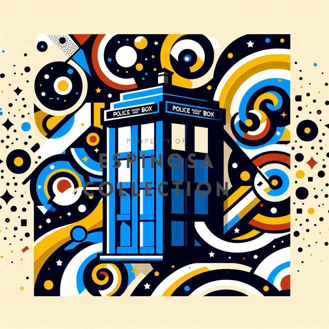 Whimsical Blue Phone Box Journey - Doctor Digital Art Print (3 Sizes ...
