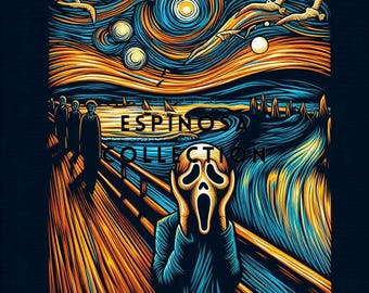 The Scream of Van Gogh - A Starry Night Fusion - Digital Art Print (3 ...