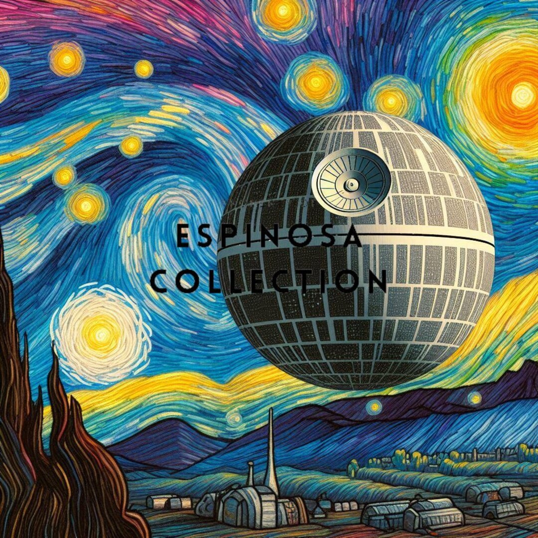 Starry Night With Death Star Unique Scifi Art Print 3 Sizes - Etsy