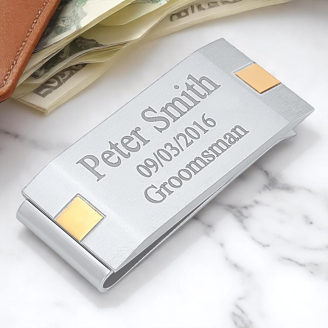 Personalized Quality Stainless Steel Two Tone Luxury Money Clip - Free ...