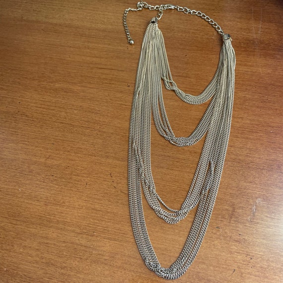 Vintage Triple Layer Multi-Strand Chain Necklace, 199… - Gem