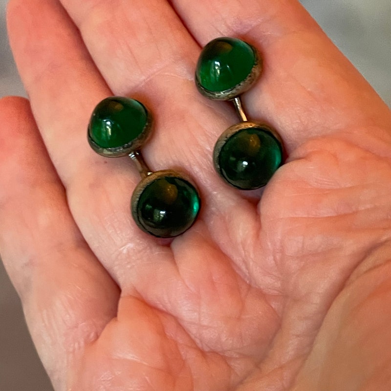 Green Cufflinks - Etsy